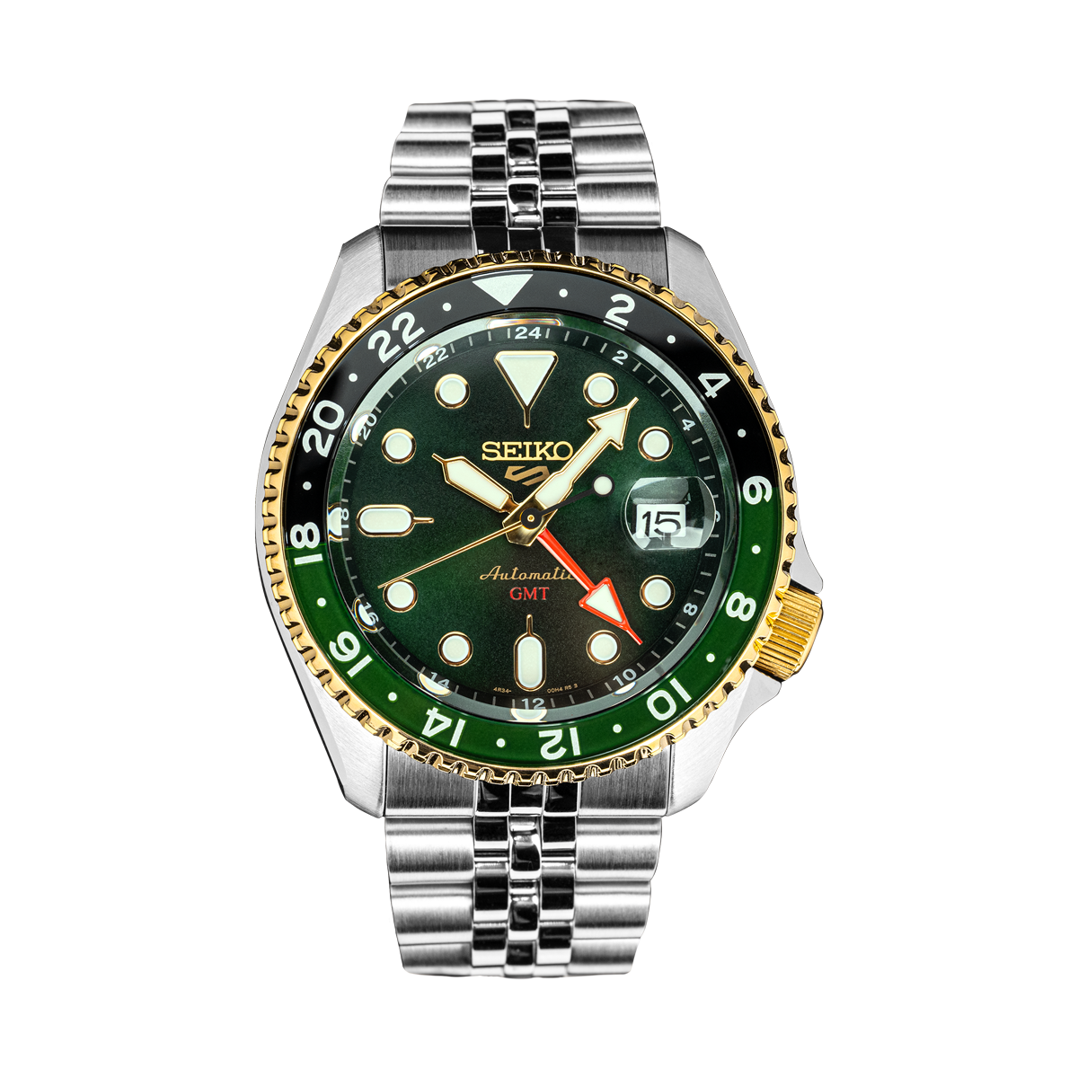 Seiko 5 Sports Forest Green Sunrise GMT Ltd Ed Watch SSK050K1