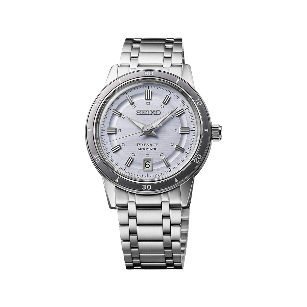 Seiko Presage Style 60's Silvery Violet Mens Watch SRPL73J1