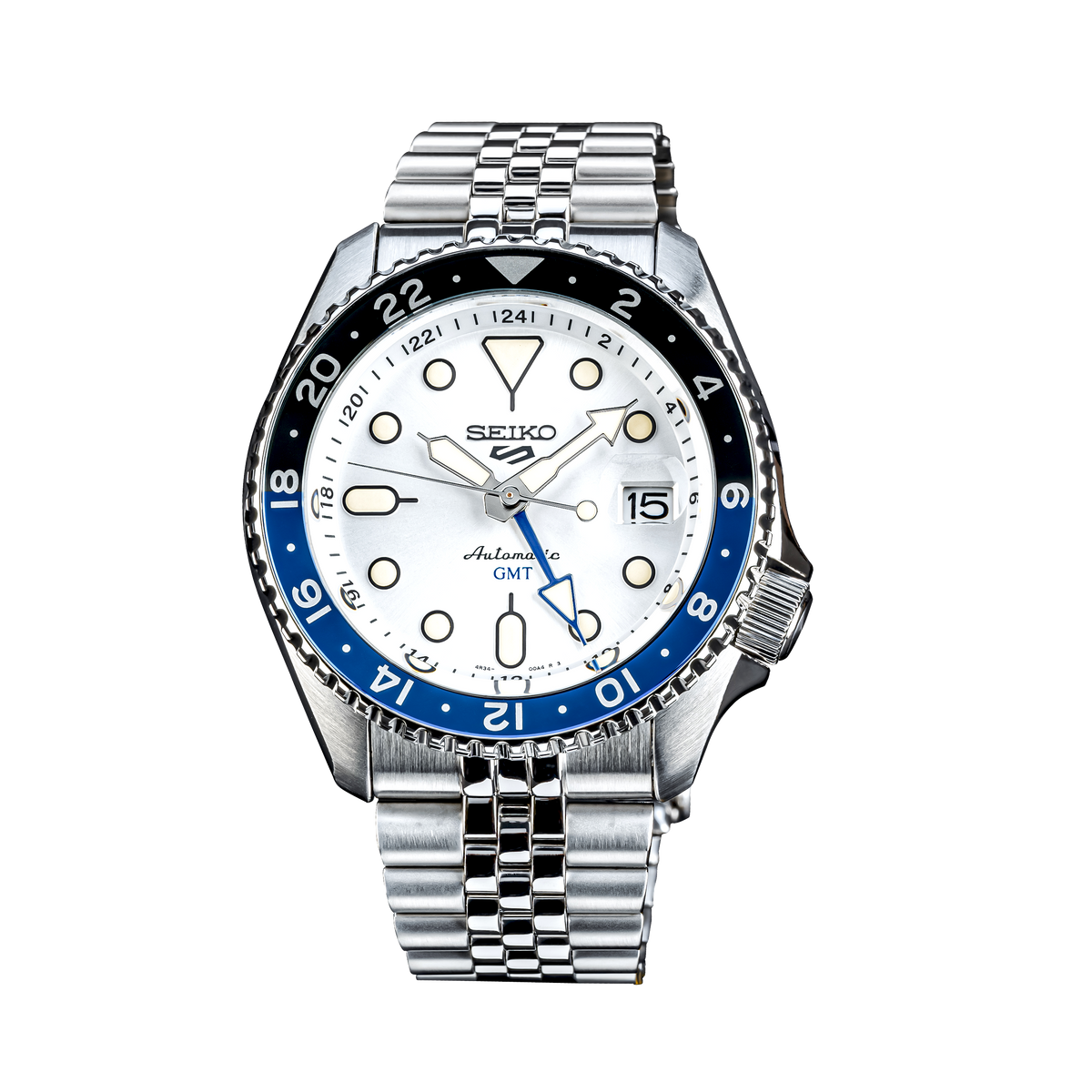 Seiko 5 Sports SKX GMT Sky Blue, Silver Cloud Watch SSK033K1